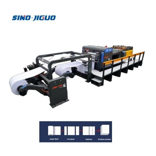 White Paper Roll Rotary Cutting Machine With Cutting Accuracy ±0.5mm L ...